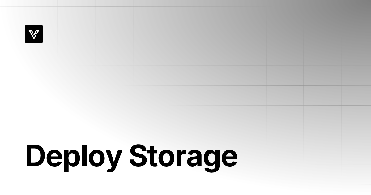 Deploy Storage | Voltage Park